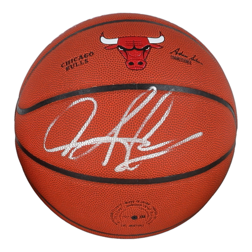 Dennis Rodman Signed Bulls Logo NBA Basketball (Schwartz) | Pristine ...