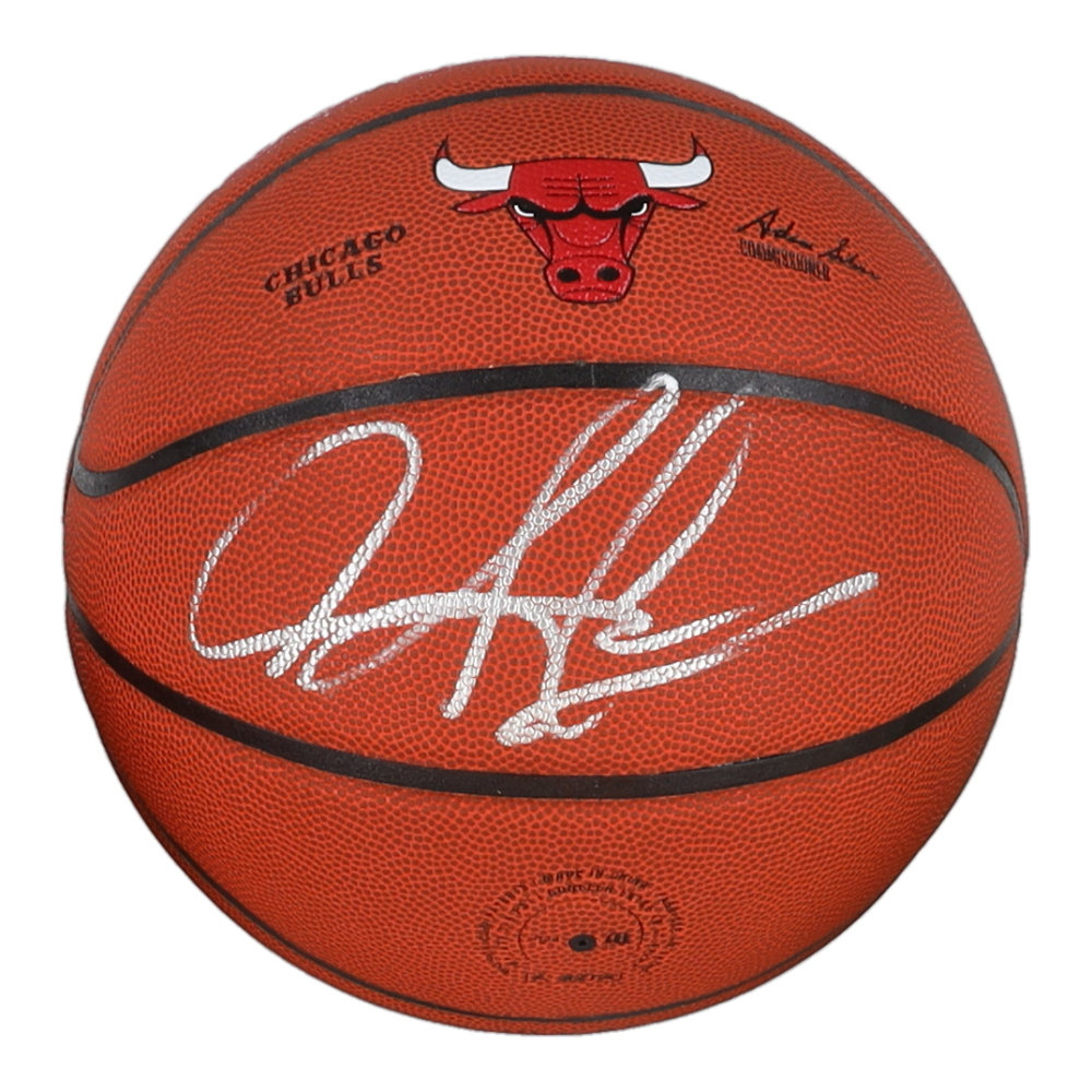 Dennis Rodman Signed Bulls Logo NBA Basketball (Schwartz) | Pristine ...
