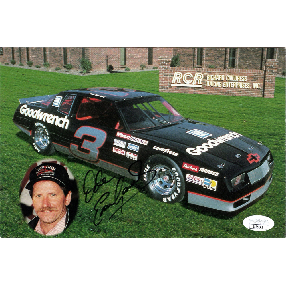 Dale Earnhardt Signed 6x9 RCR Card (JSA) | Pristine Auction