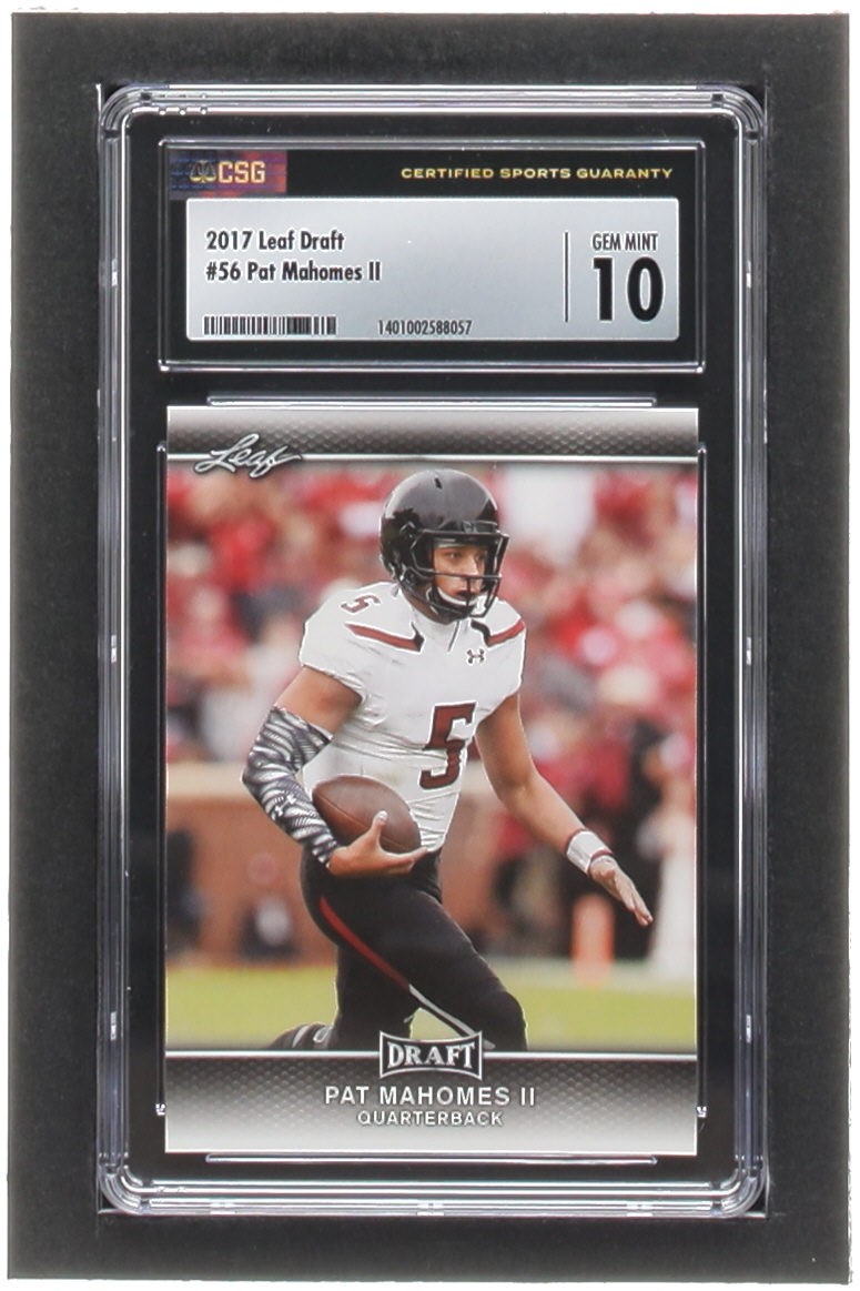 Patrick Mahomes II 2017 Leaf Draft #56 (CSG 10) | Pristine Auction