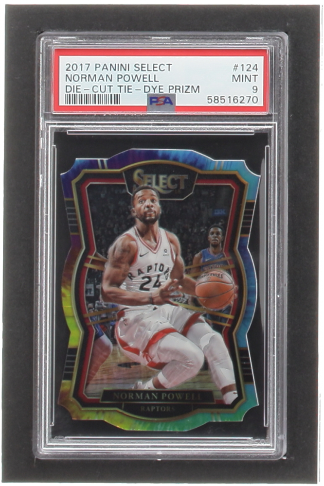 Norman Powell 2017-18 Select Prizms Die Cut Tie Dye #124 #20/25 (PSA 9 ...