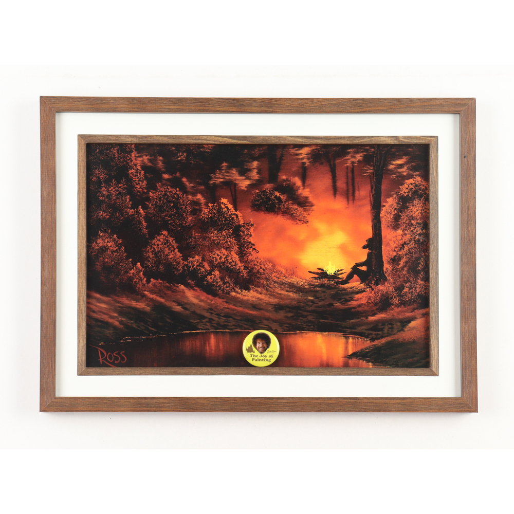 Bob Ross Custom Framed Print with "The Joy of Painting" Pin | Pristine ...