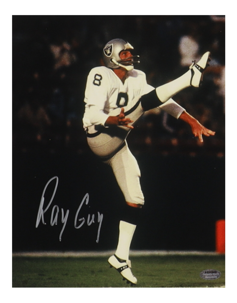 Ray Guy Signed Raiders 8x10 Photo (Schwartz) | Pristine Auction