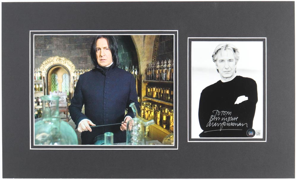 Alan Rickman Signed "Harry Potter" Custom Matted Photo Display ...