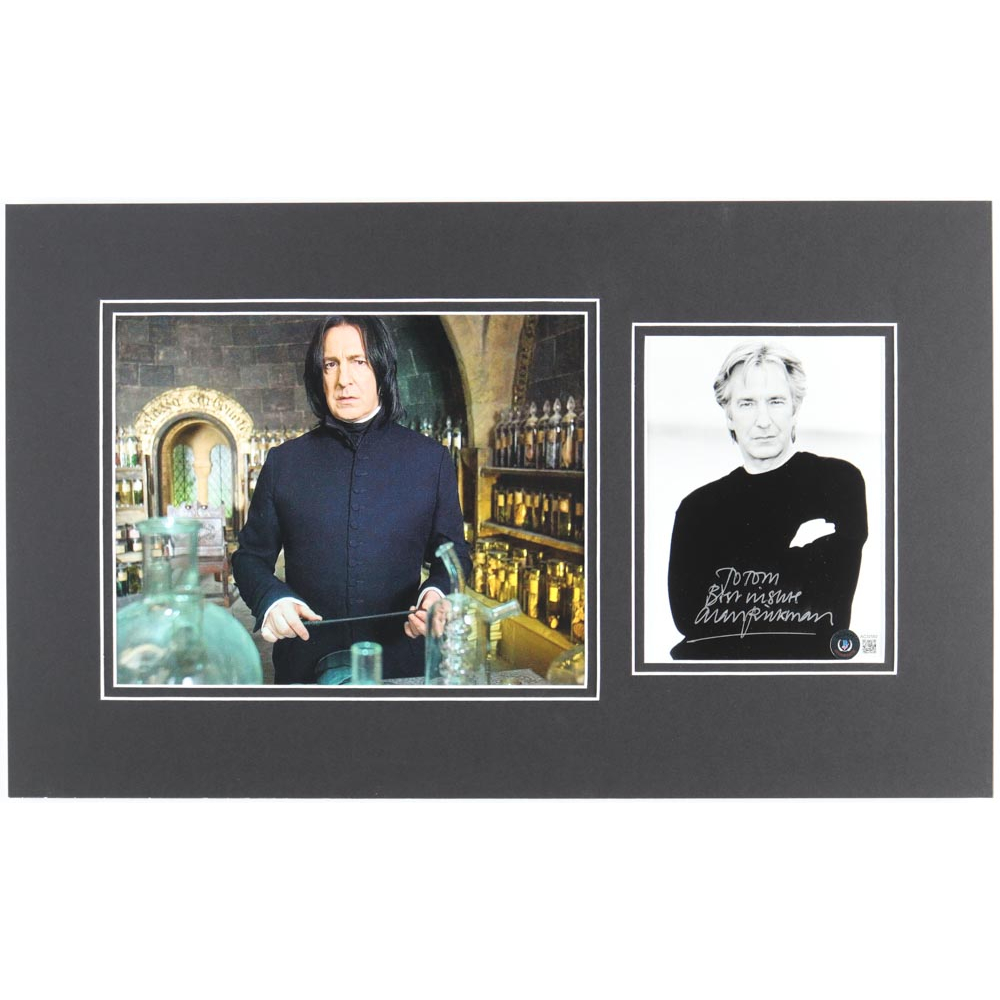 Alan Rickman Signed "Harry Potter" Custom Matted Photo Display ...