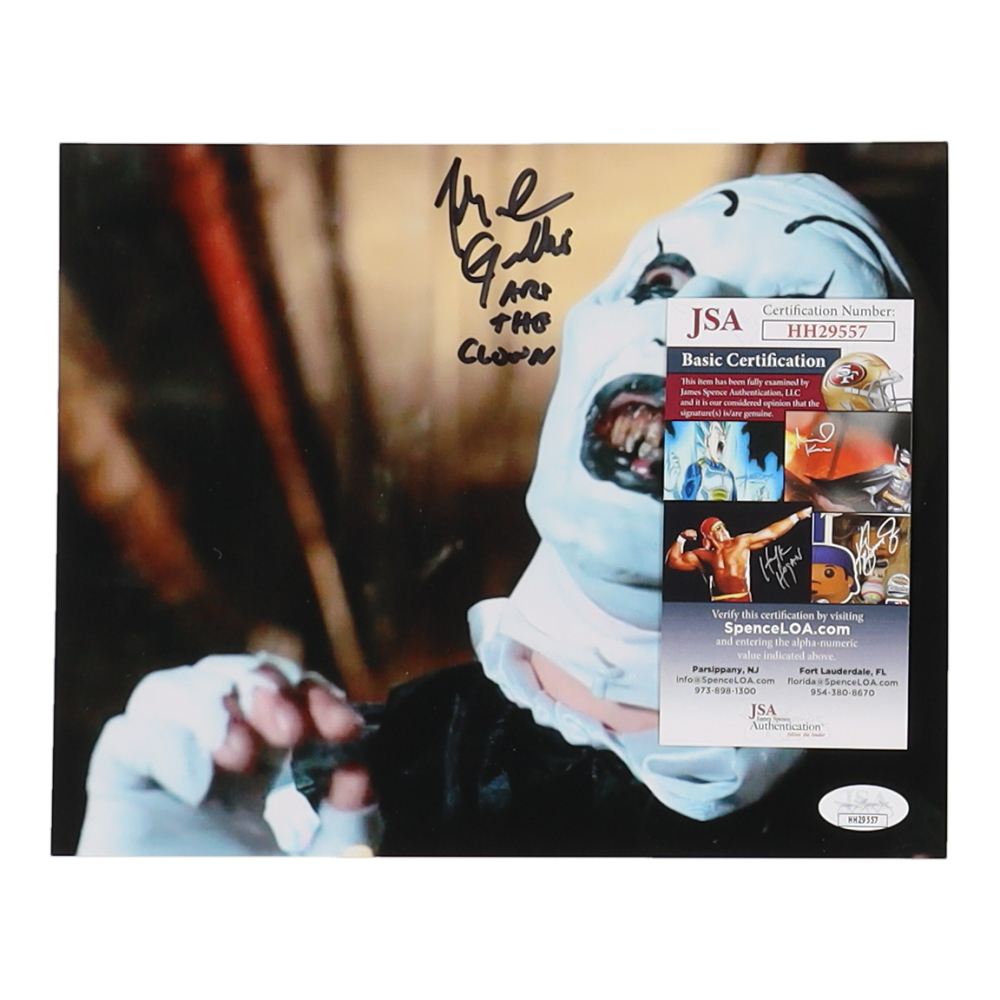 Mike Giannelli Signed "Terrifier" 8x10 Photo Inscribed "Art the Clown ...