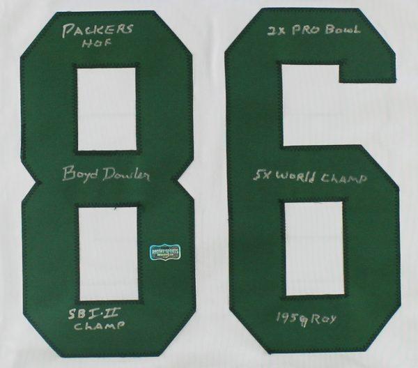 Boyd Dowler Signed Jersey with (5) Career Stat Inscriptions (Radtke ...