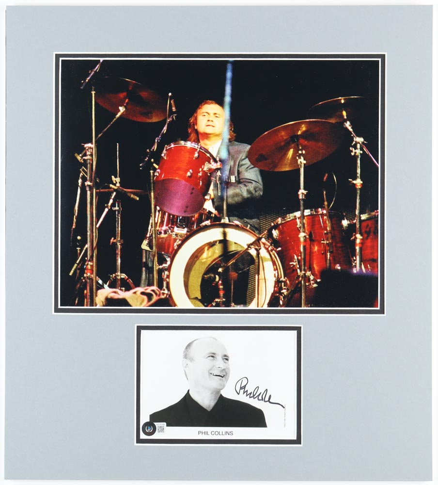 Phil Collins Signed Custom Matted Photo Display (Beckett) | Pristine ...