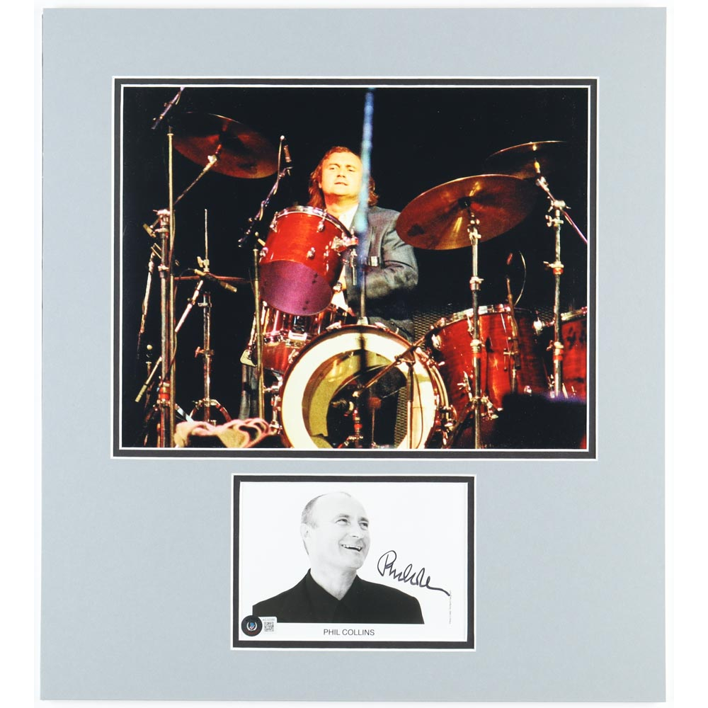 Phil Collins Signed Custom Matted Photo Display (Beckett) | Pristine ...