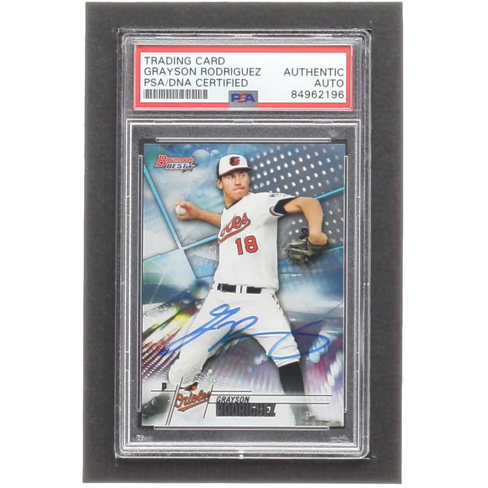 Grayson Rodriguez Signed 2018 Bowman's Best Top Prospects #TP21 (PSA ...