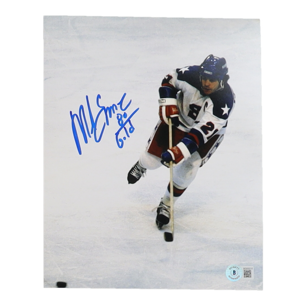 Mike Eruzione Signed Team USA 8x10 Photo Inscribed "Gold" (Beckett ...