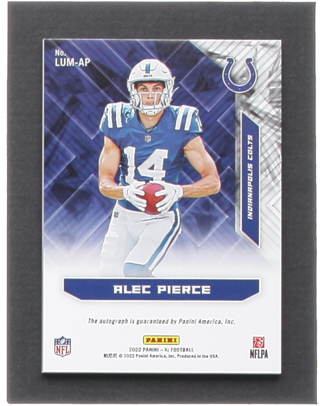 Alec Pierce 2022 Panini XR Luminous Endorsements Autographs Gold #21 RC ...