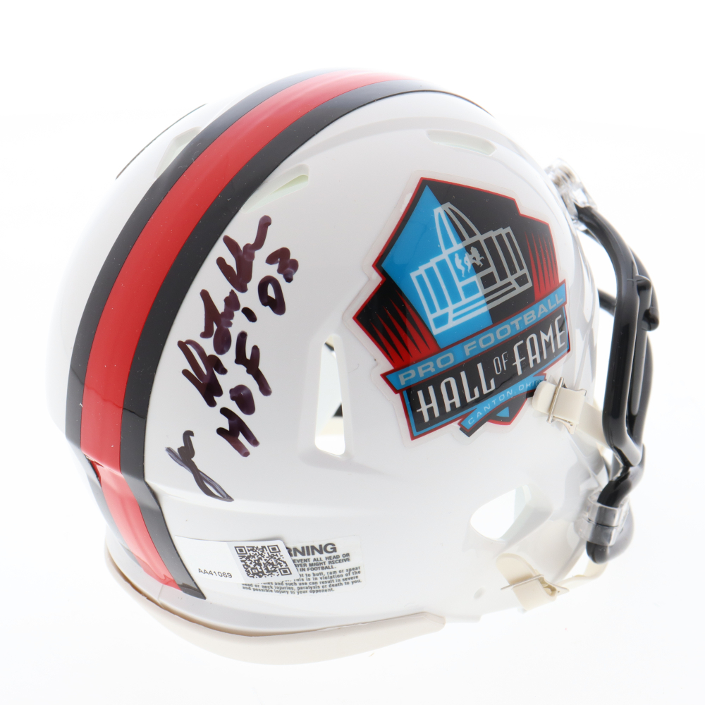 Joe DeLamielleure Signed Pro Football Hall of Fame Logo Mini Helmet ...