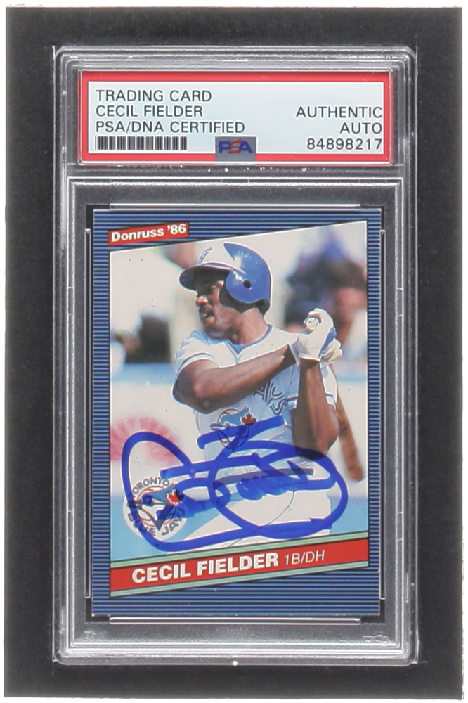 Cecil Fielder Signed 1986 Donruss #512 RC (PSA) | Pristine Auction