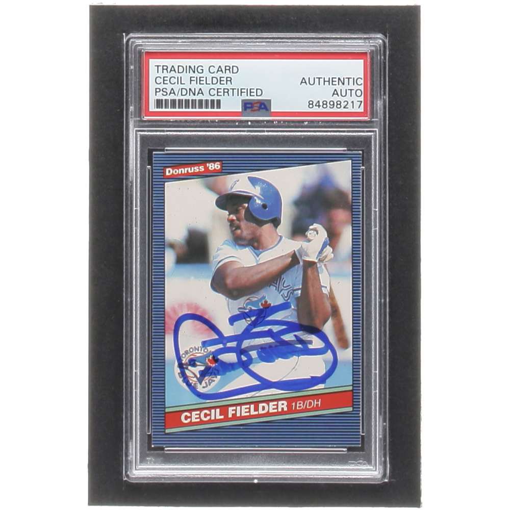 Cecil Fielder Signed 1986 Donruss #512 RC (PSA) | Pristine Auction