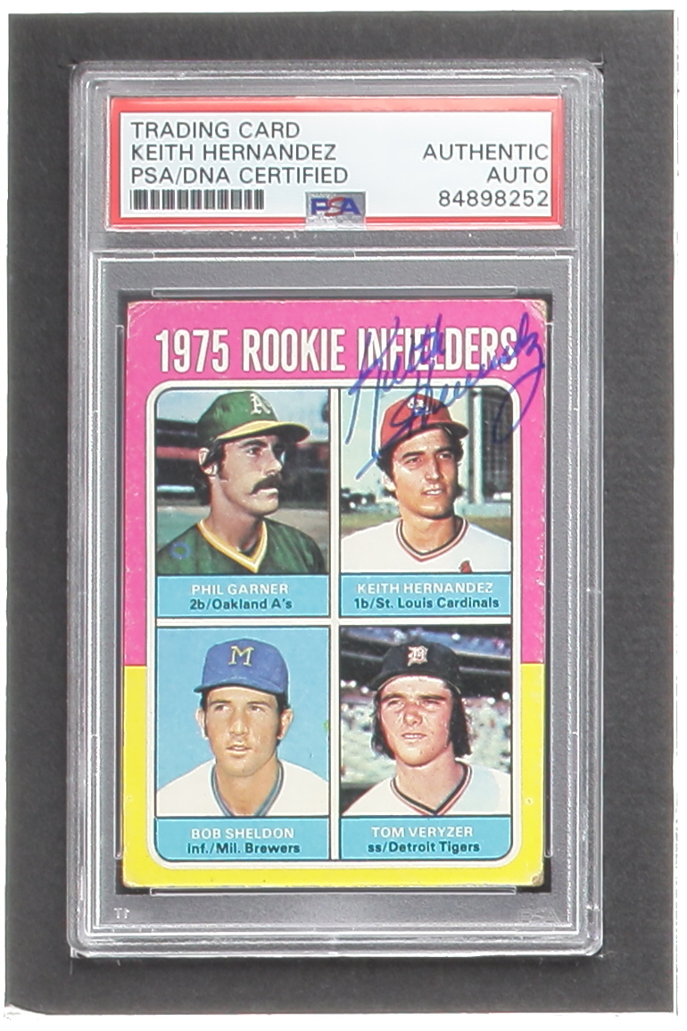 Keith Hernandez Signed 1975 Topps #623 Rookie Infielders (PSA ...