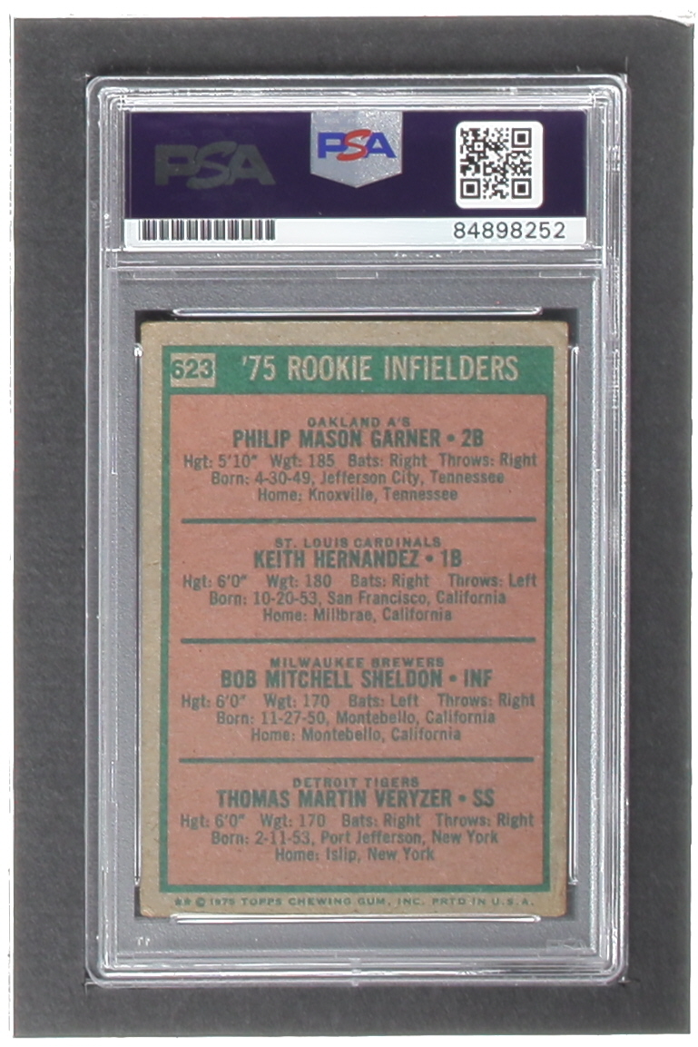 Keith Hernandez Signed 1975 Topps #623 Rookie Infielders (PSA ...