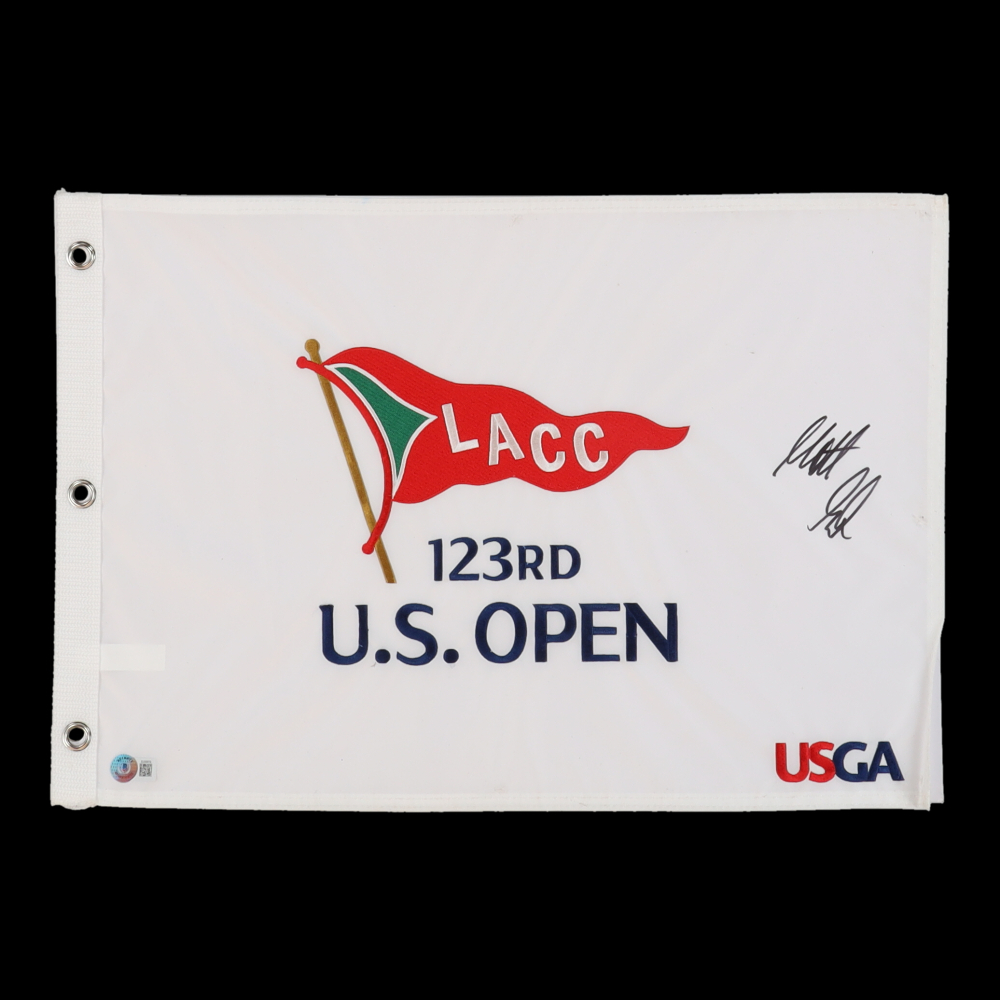 Matt Fitzpatrick Signed 123rd U.S. Open Pin Flag (Beckett) | Pristine ...