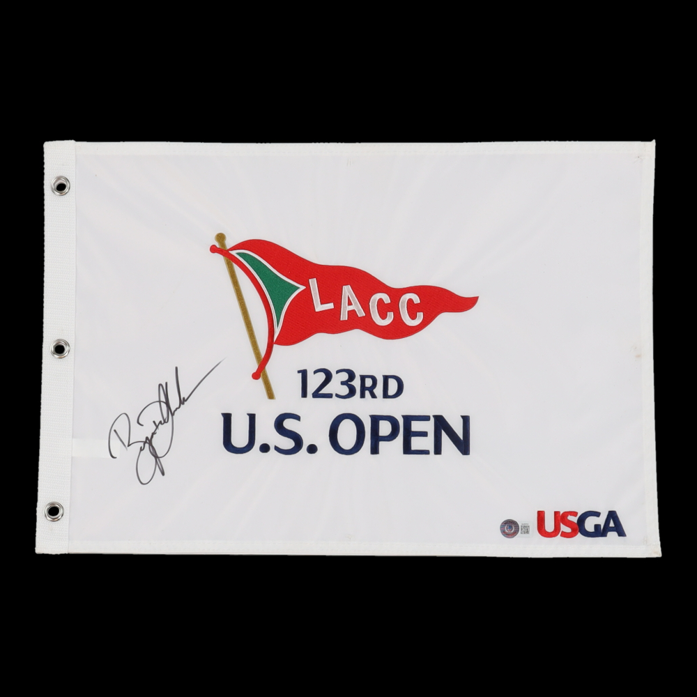 Bryson DeChambeau Signed 123rd U.S. Open Pin Flag (Beckett) | Pristine ...