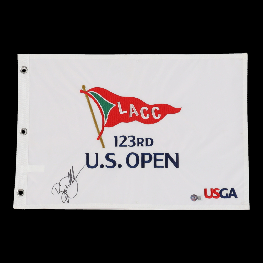 Bryson DeChambeau Signed 123rd U.S. Open Pin Flag (Beckett) | Pristine ...