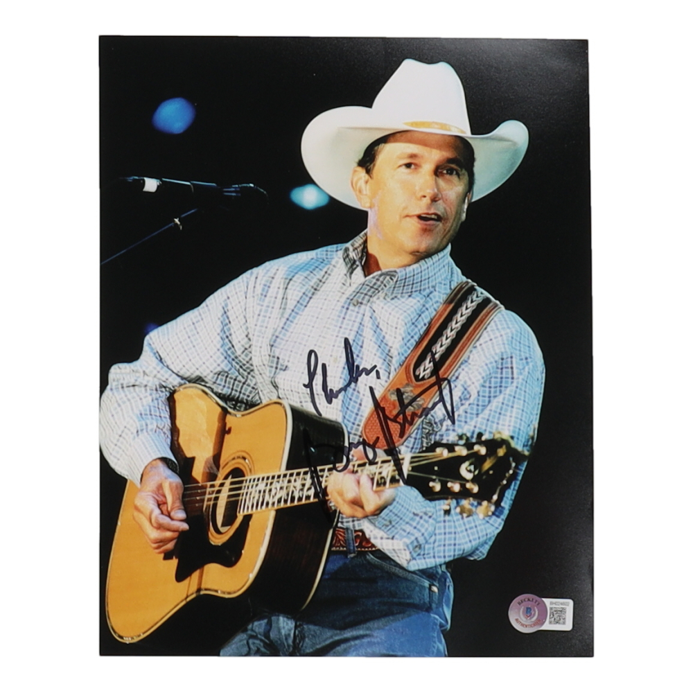 George Strait Signed 8x10 Photo Inscribed "Thanks" (Beckett) | Pristine ...
