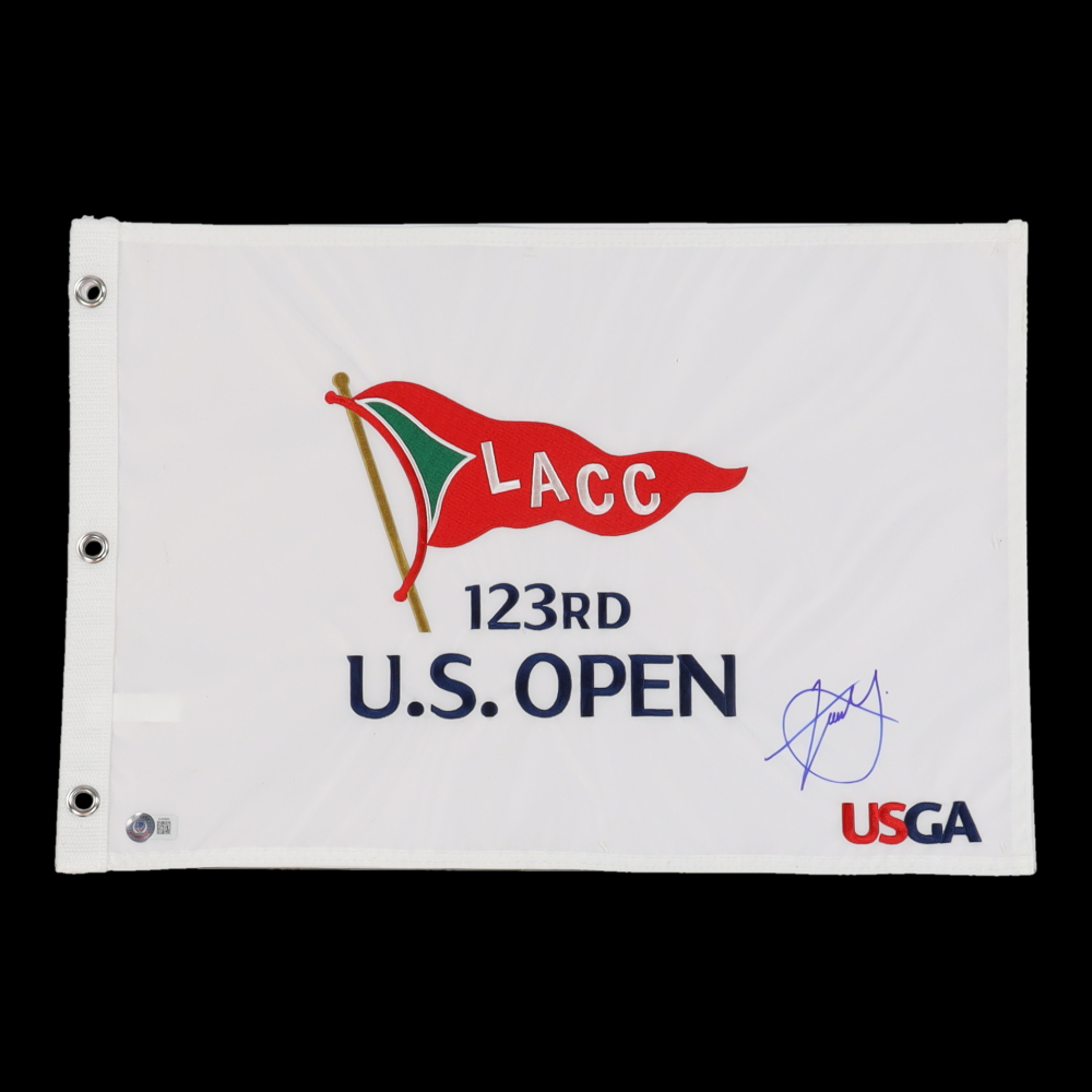 Xander Schauffele Signed 123rd U.S. Open Pin Flag (Beckett) | Pristine ...