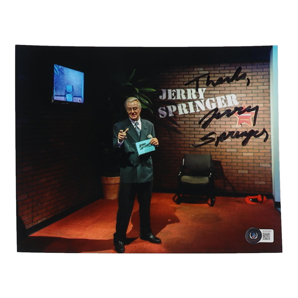 Jerry Springer Signed "Jerry Springer" 8x10 Photo Inscribed "Thanks ...