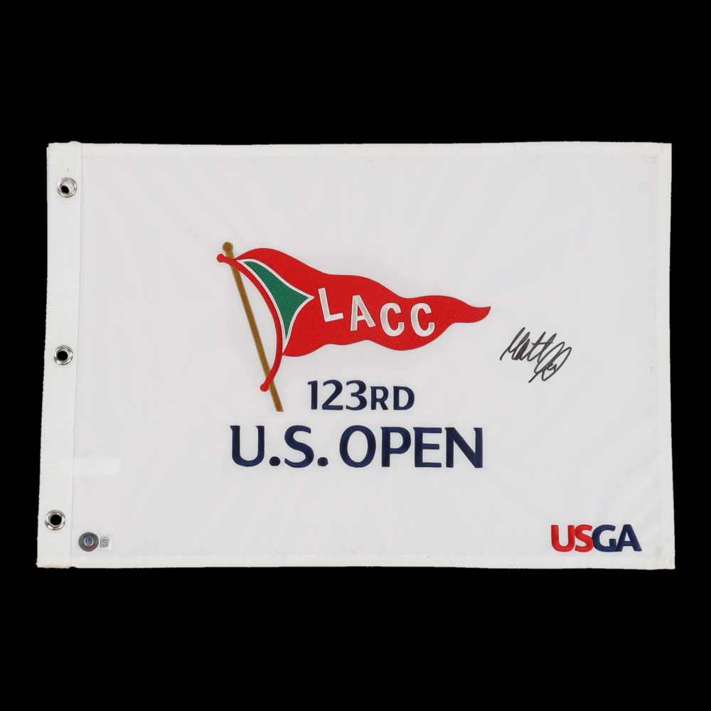 Matt Fitzpatrick Signed 123rd U.S. Open Pin Flag (Beckett) | Pristine ...