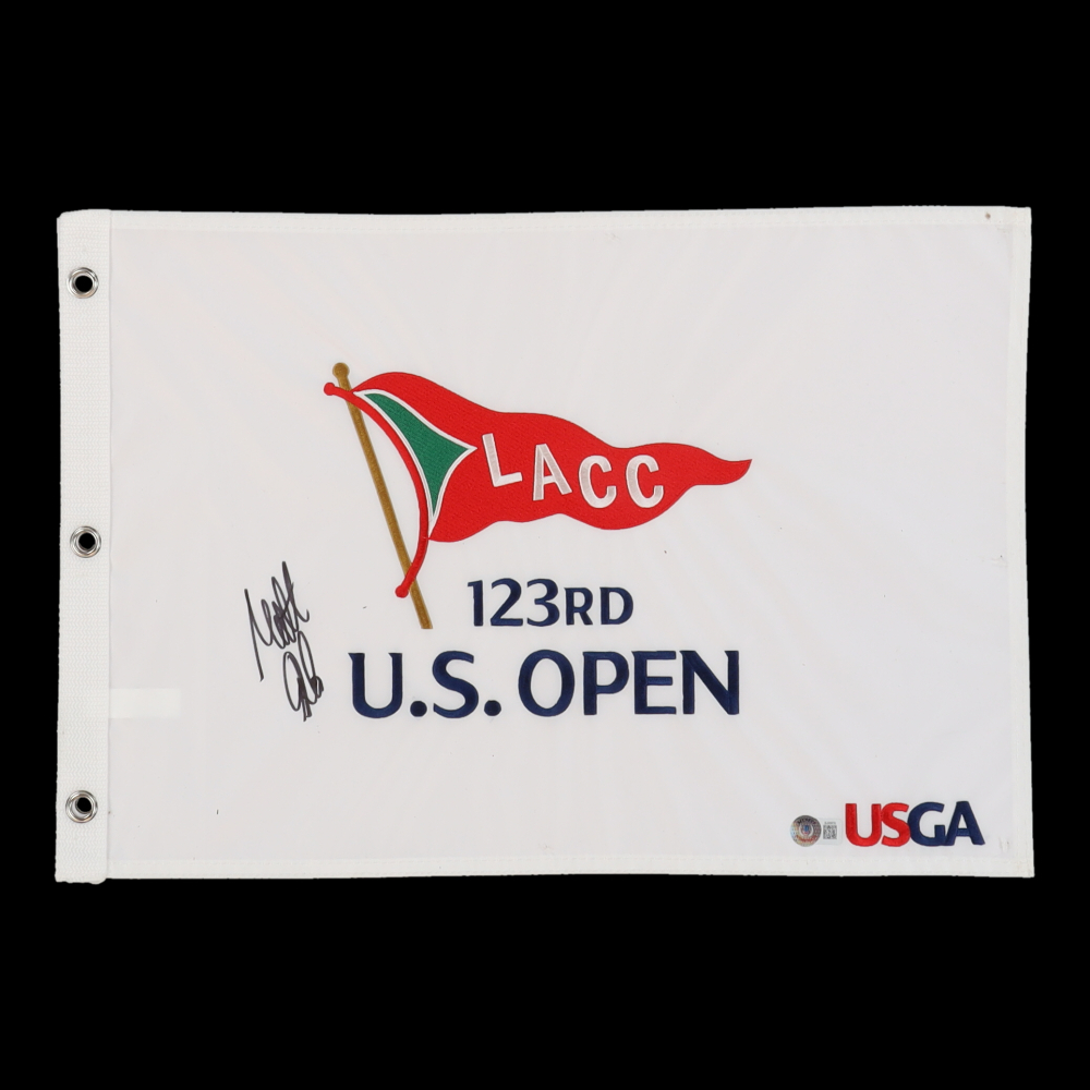 Matt Fitzpatrick Signed 123rd U.S. Open Pin Flag (Beckett) | Pristine ...