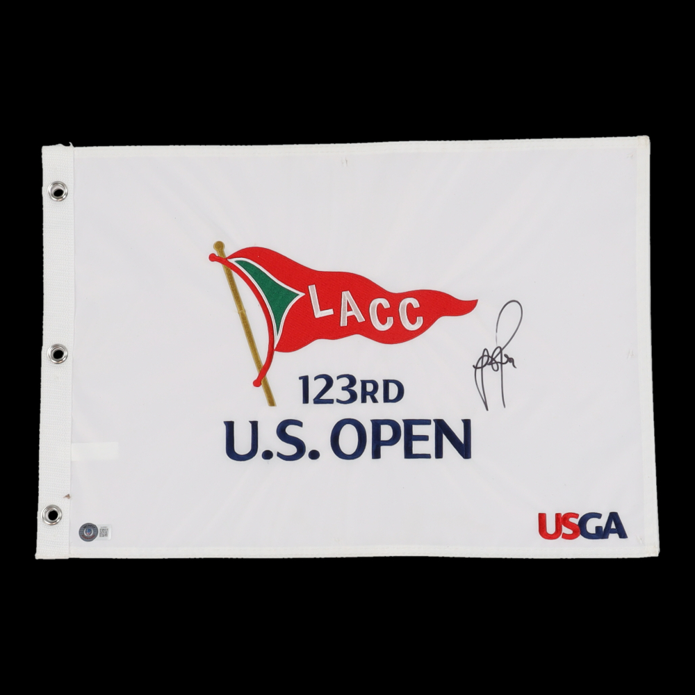 Justin Rose Signed 123rd U.S. Open Pin Flag (Beckett) | Pristine Auction