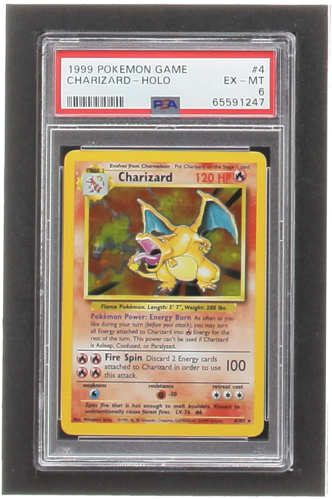 Charizard Pokemon 1999 Base Unlimited #4 Holo (PSA 6) | Pristine Auction