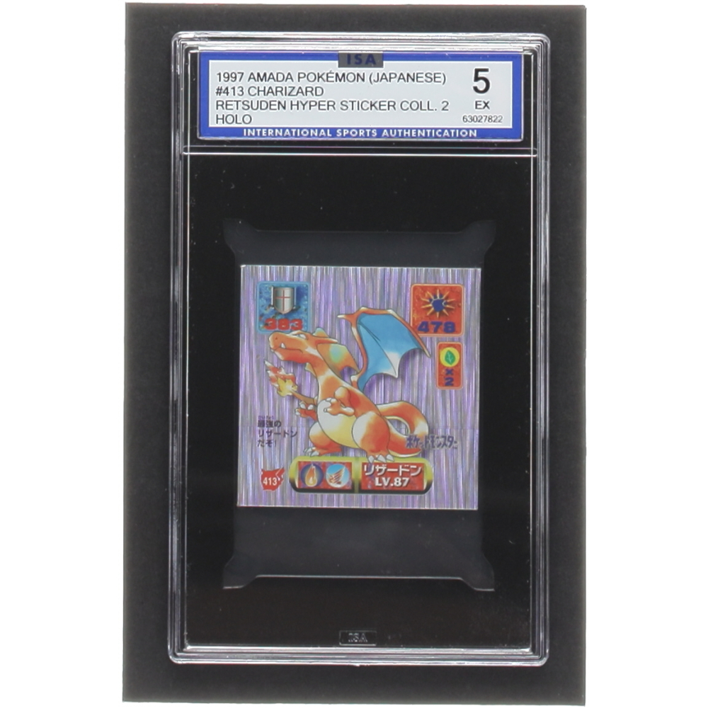 Charizard Pokemon 1996 Amada Hyper Collection Japanese #413 Holo (ISA 5 ...