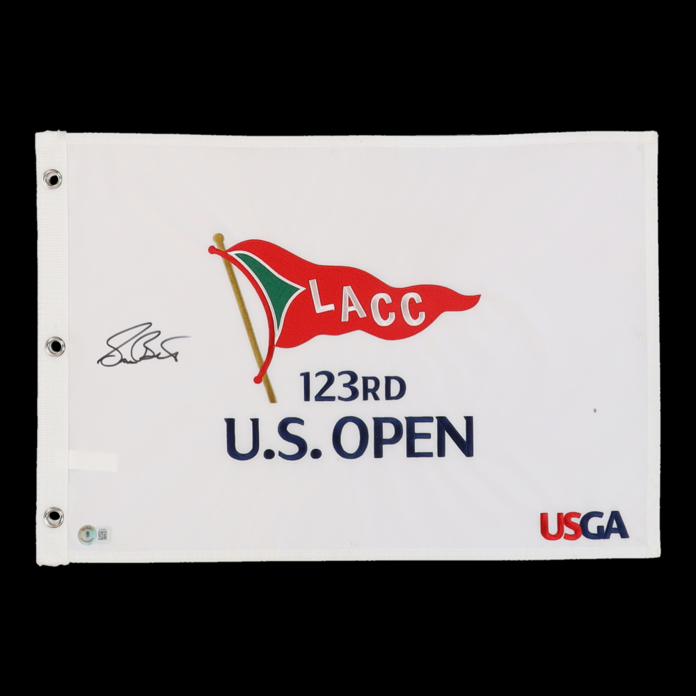 Sam Bennett Signed 123rd U.S. Open Pin Flag (Beckett) | Pristine Auction