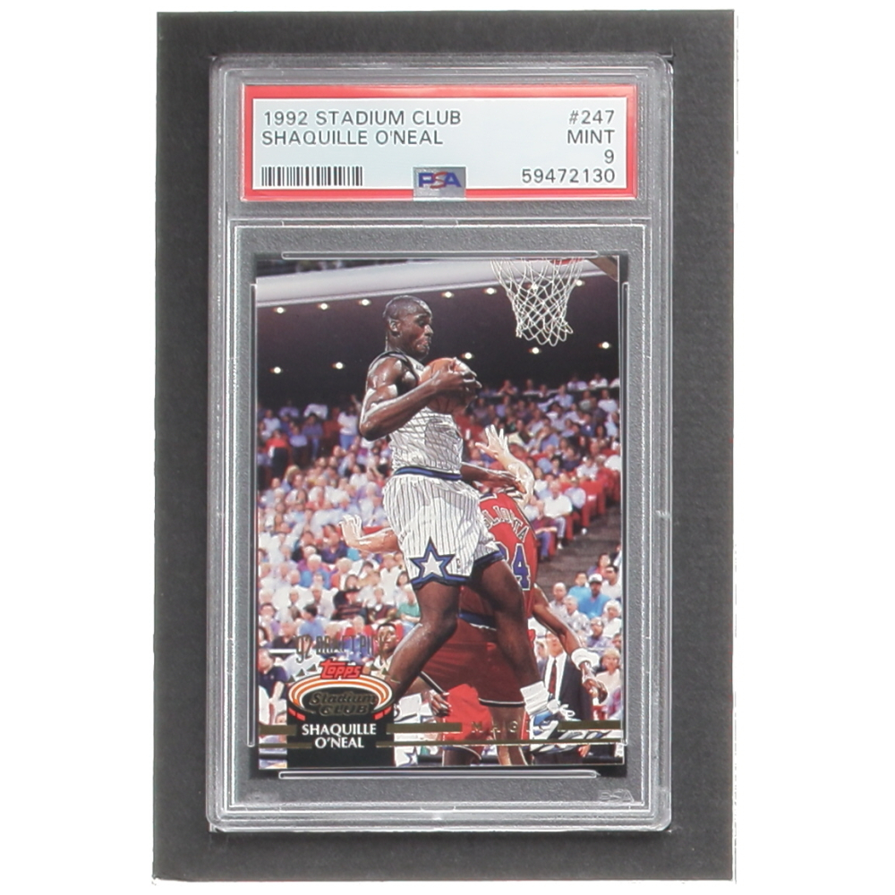 Shaquille O'Neal 1992-93 Stadium Club #247 RC (PSA 9) | Pristine Auction
