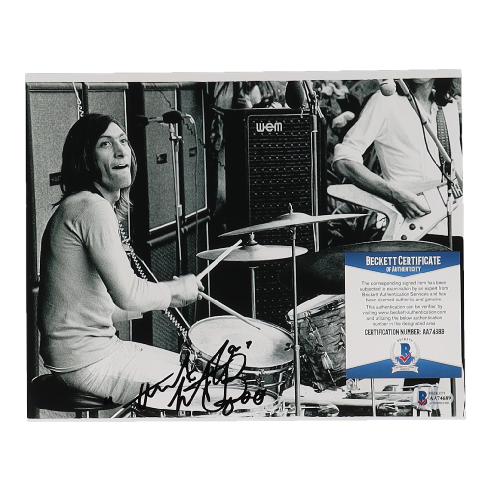 Charlie Watts Signed 8x10 Photo (Beckett) | Pristine Auction