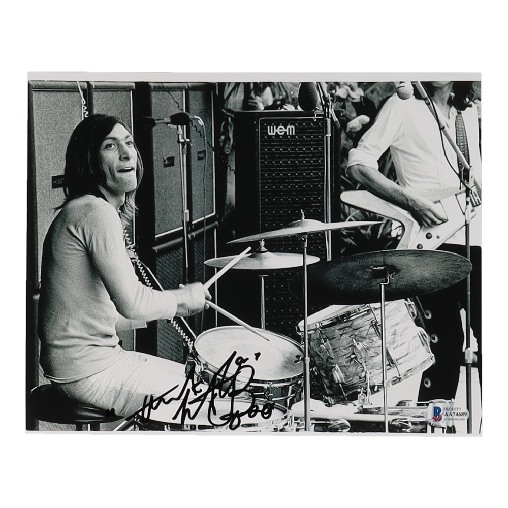 Charlie Watts Signed 8x10 Photo (Beckett) | Pristine Auction