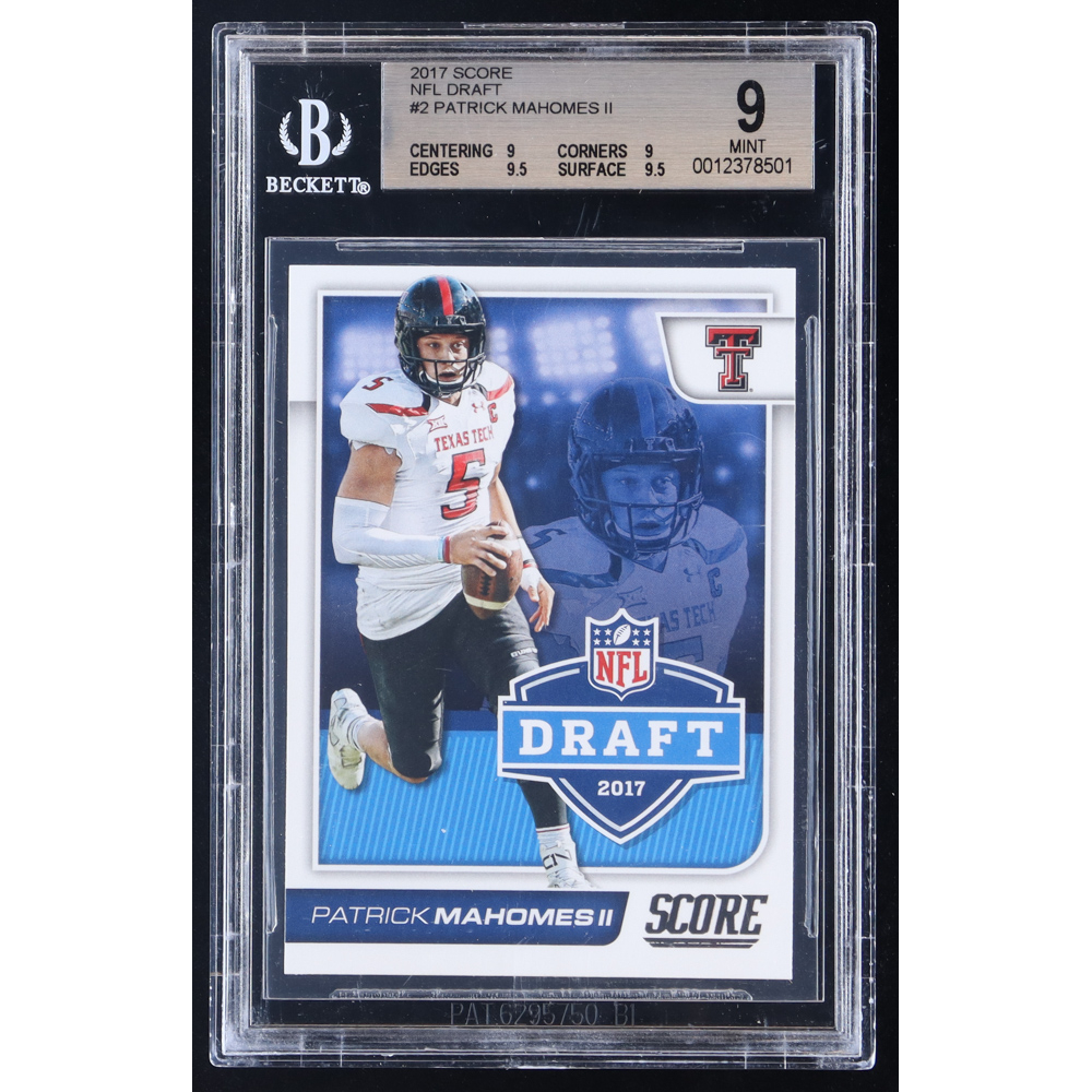 Patrick Mahomes II 2017 Score NFL Draft #2 RC (BGS 9) | Pristine Auction