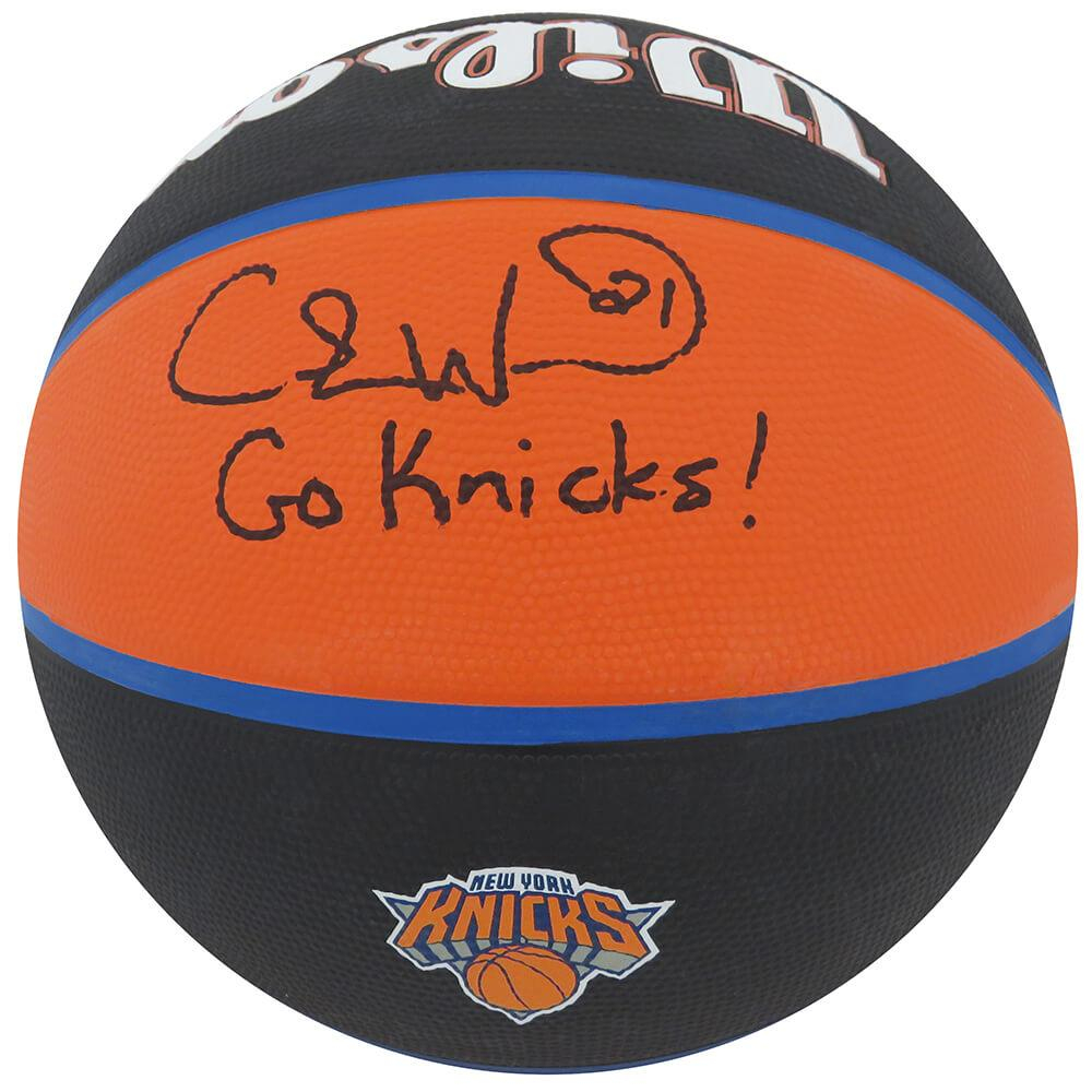 Charlie Ward Signed Knicks Logo Wilson City Basketball Inscribed "Go Knicks!" (Schwartz ...