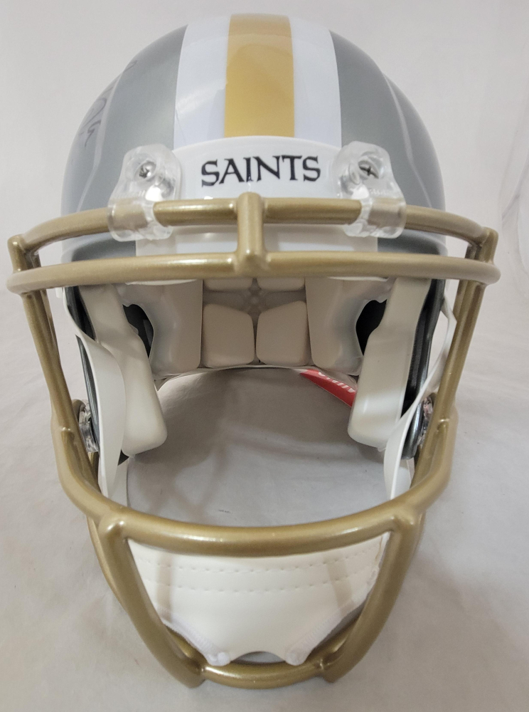 Drew Brees Signed Saints Full Size Flash Speed Authentic Helmet ...