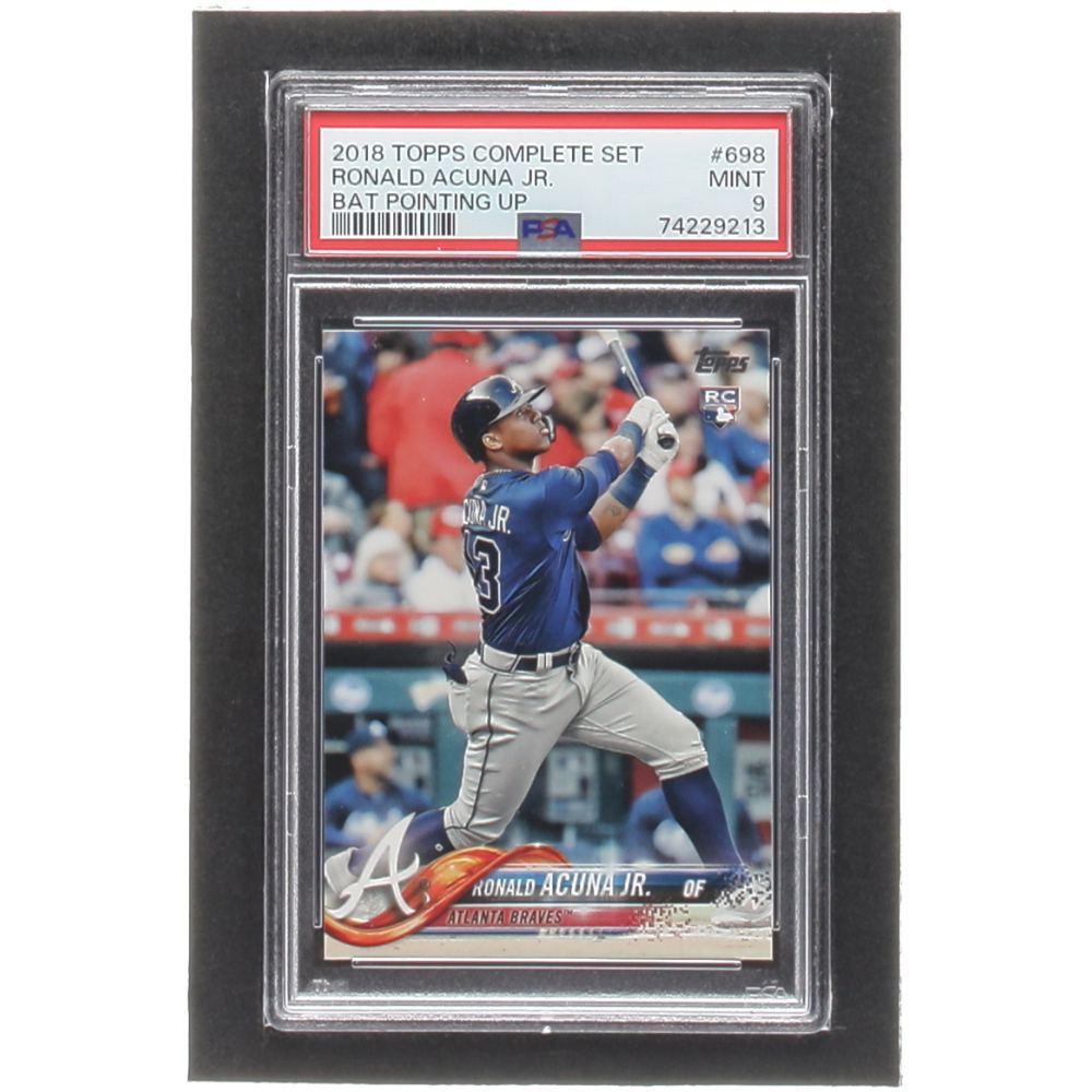 Ronald Acuna Jr. 2018 Topps Base Set Photo Variations #698B RC / Bat ...