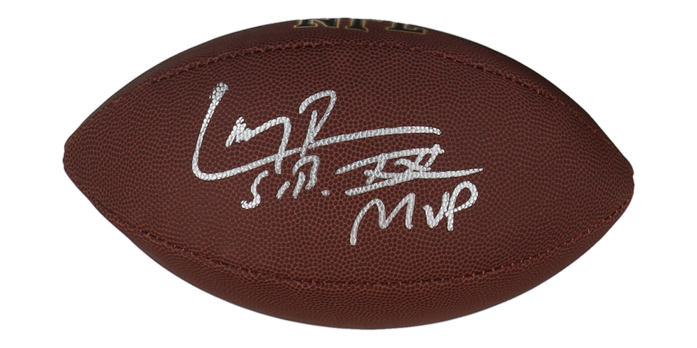 Larry Brown Signed NFL Football Inscribed "SB XX MVP" (Schwartz ...
