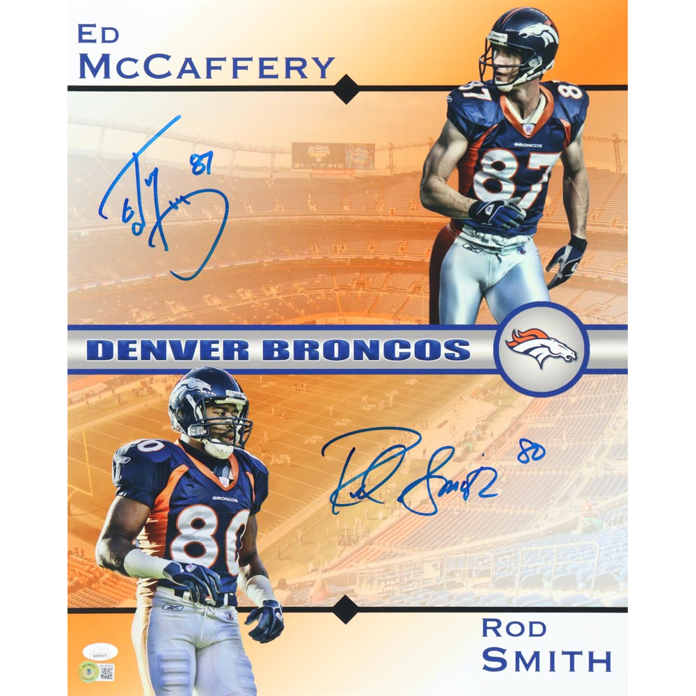 Ed McCaffrey & Rod Smith Signed Broncos 16x20 Photo (JSA & Beckett ...