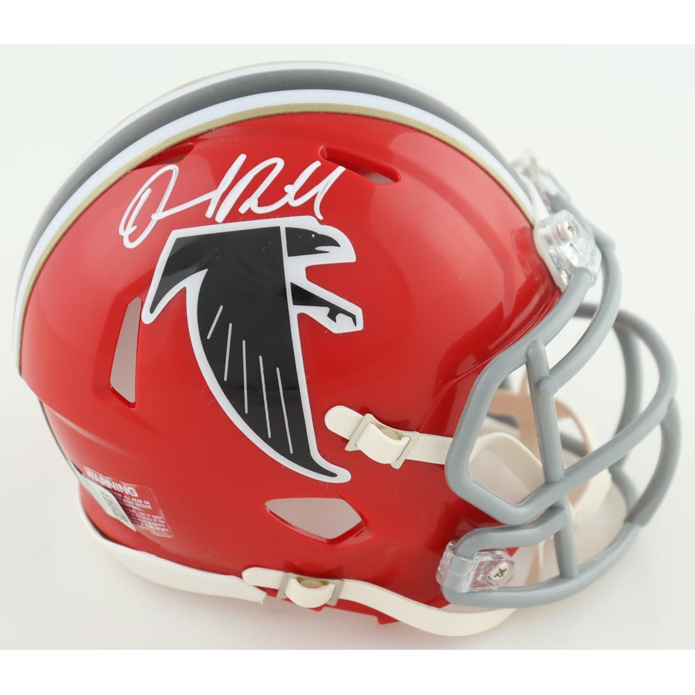 Desmond Ridder Signed Falcons Throwback Speed Mini Helmet (Beckett ...