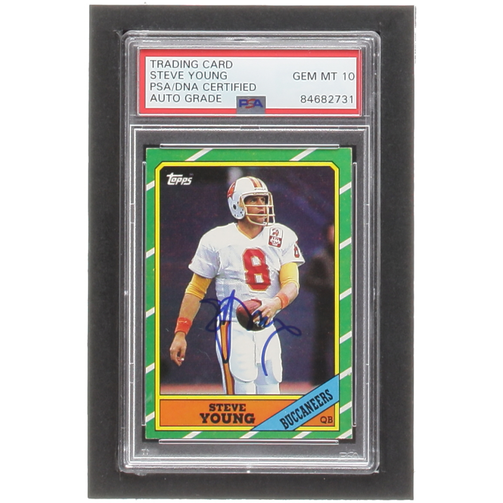 Steve Young Signed 1986 Topps #374 RC (PSA | Autograph Graded 10 ...
