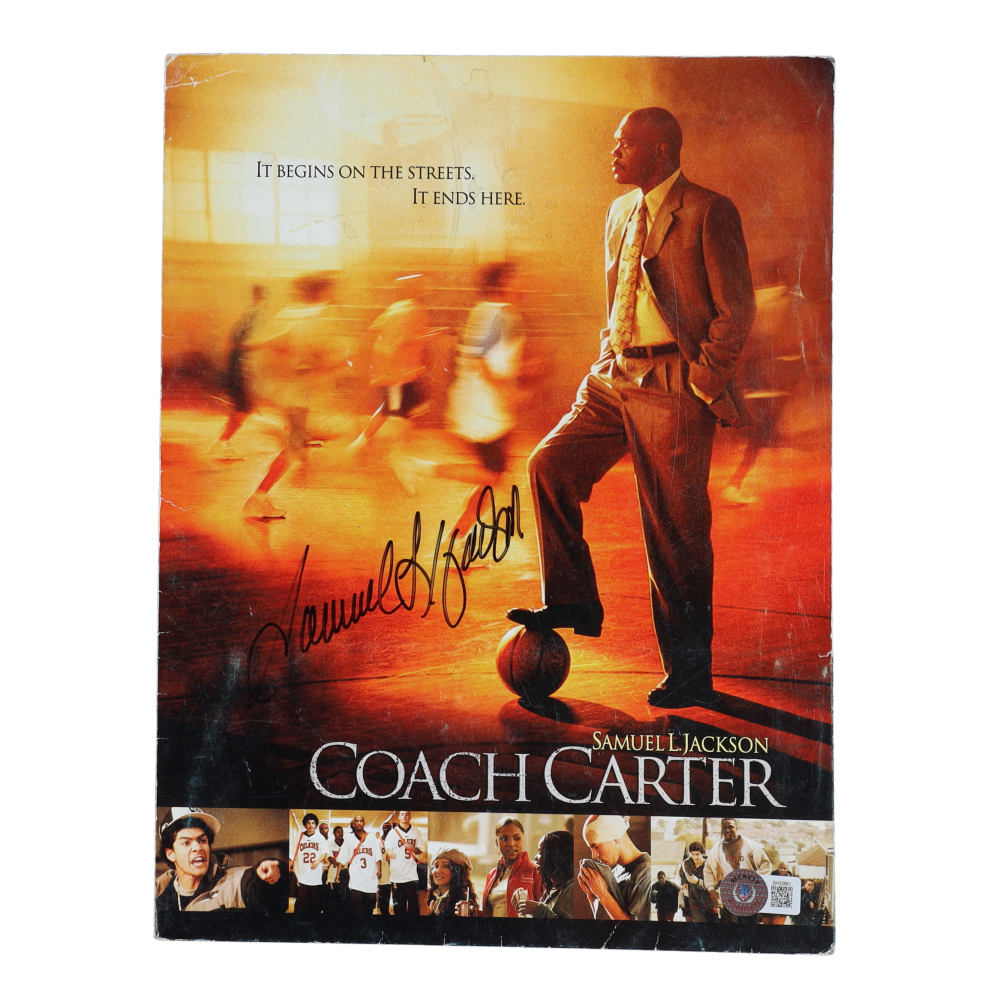 Samuel L. Jackson Signed "Coach Carter" 9x12 Folder (Beckett ...