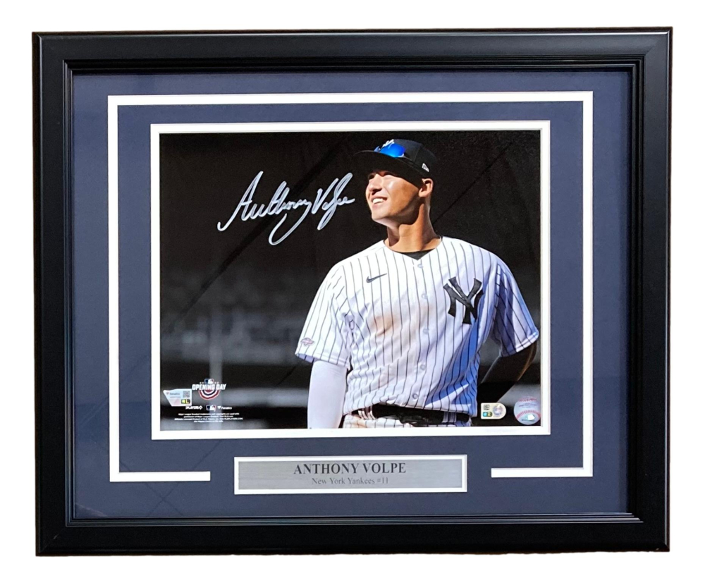 Anthony Volpe Signed 16x20 Custom Framed Jersey Display (Fanatics ...