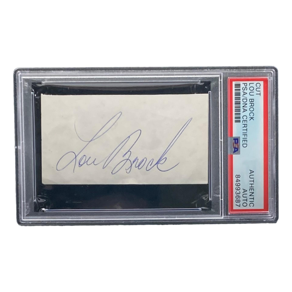 Lou Brock Signed Slabbed Cut Signature (PSA) | Pristine Auction