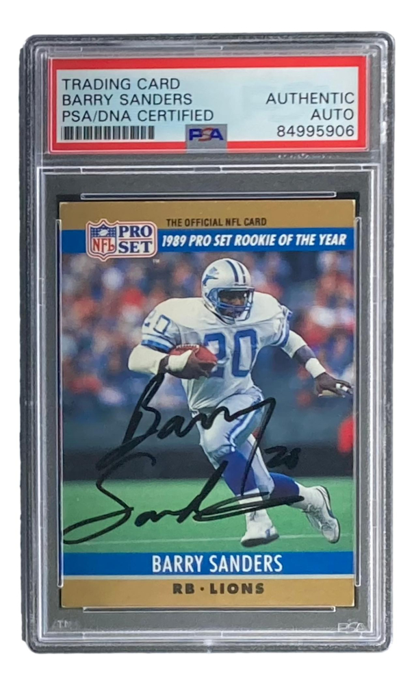 Barry Sanders Signed 1990 Pro Set #1 (PSA) | Pristine Auction