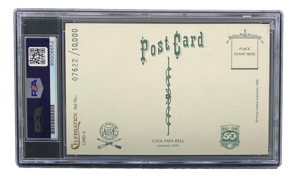 Cool Papa Bell Signed LE 1989 Perez-Steele Hall of Fame Postcard #4 ...