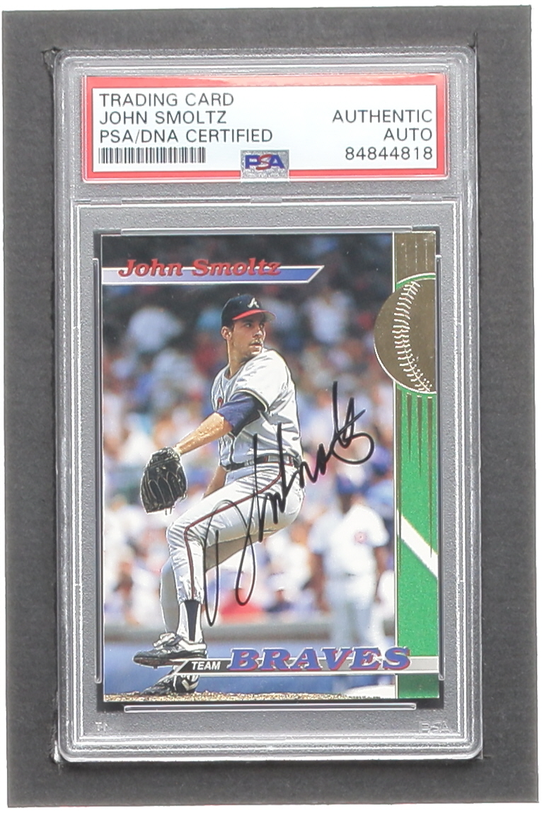 John Smoltz Signed 1993 Braves Stadium Club #12 (PSA) | Pristine Auction